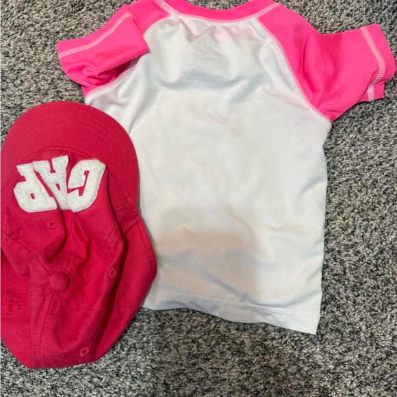 GAP | Swim | Gap Bright Pink Baby Cap And Spf Swim Shirt | Poshmark